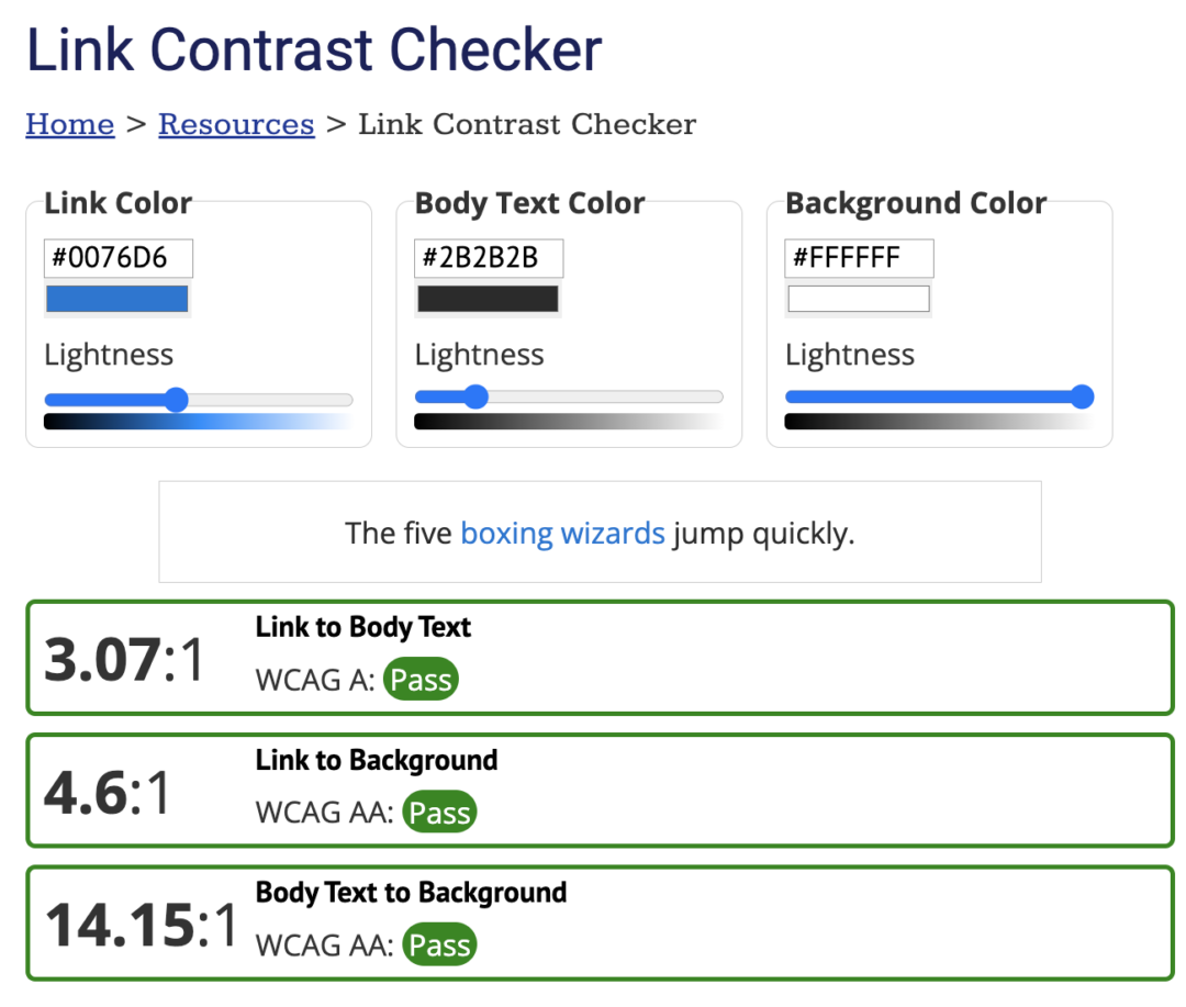 Color contrast accessibility tools with examples - Pope Tech Blog