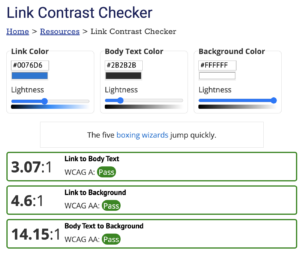 Color contrast accessibility tools with examples - Pope Tech Blog