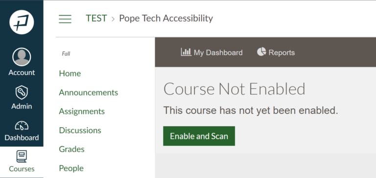Canvas Dashboard Course Scanning - Pope Tech Blog