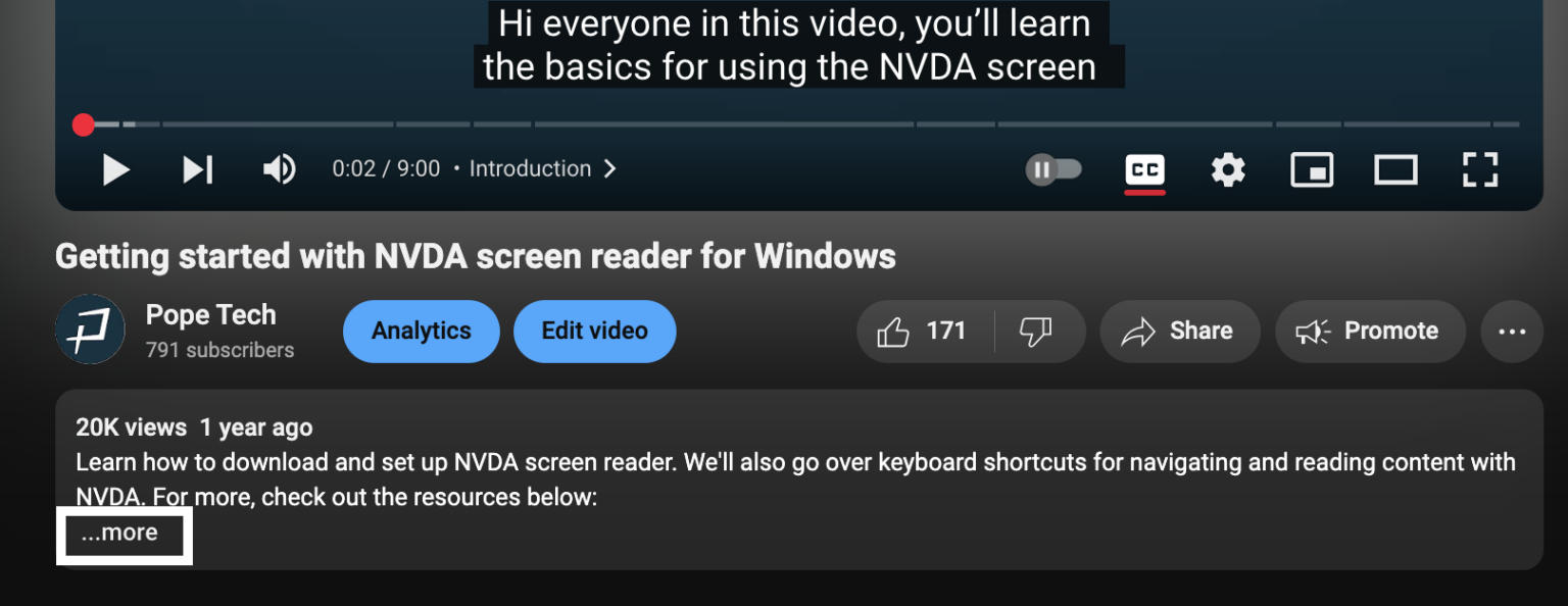 How to create audio descriptions for accessible YouTube videos - Pope ...