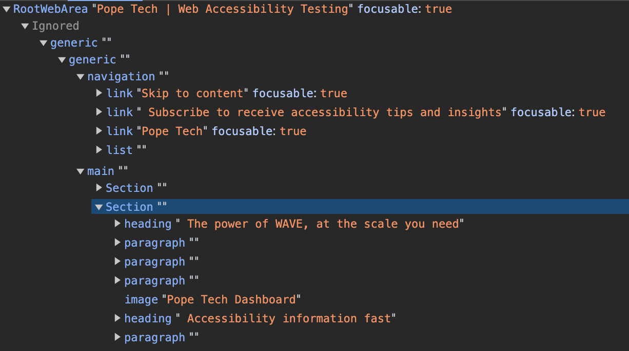 How to use Chrome's accessibility tree - Pope Tech Blog