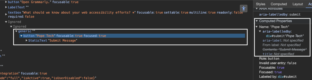 How to use Chrome's accessibility tree - Pope Tech Blog