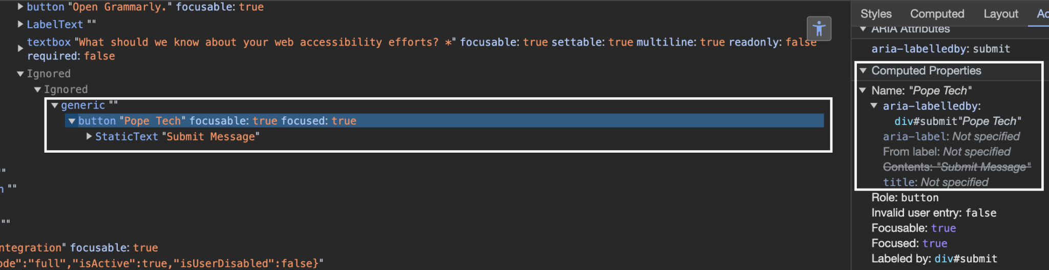 How to use Chrome's accessibility tree - Pope Tech Blog