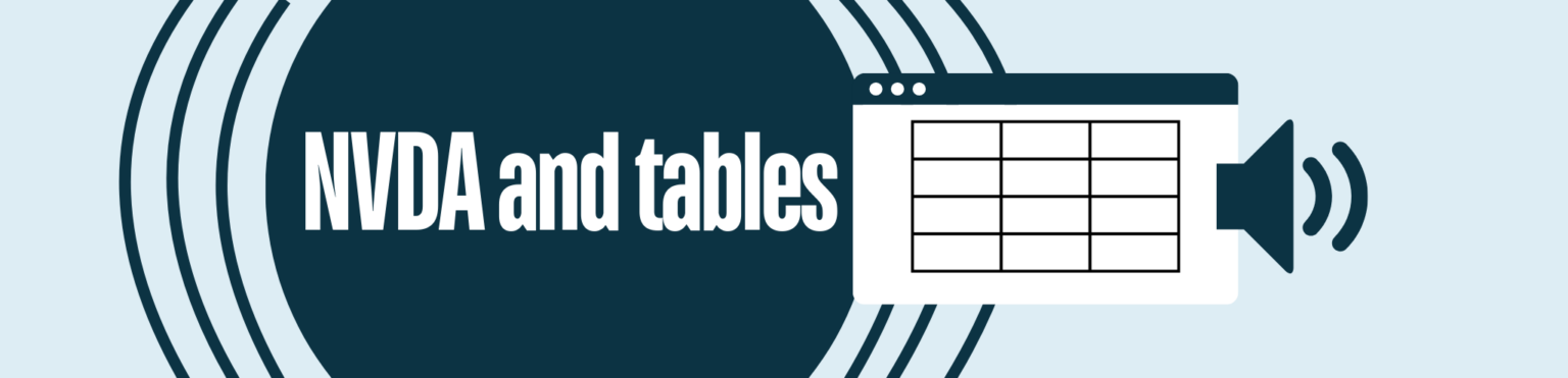 Using NVDA with tables - Pope Tech Blog