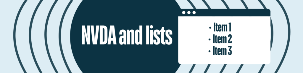 Using NVDA with lists - Pope Tech Resources